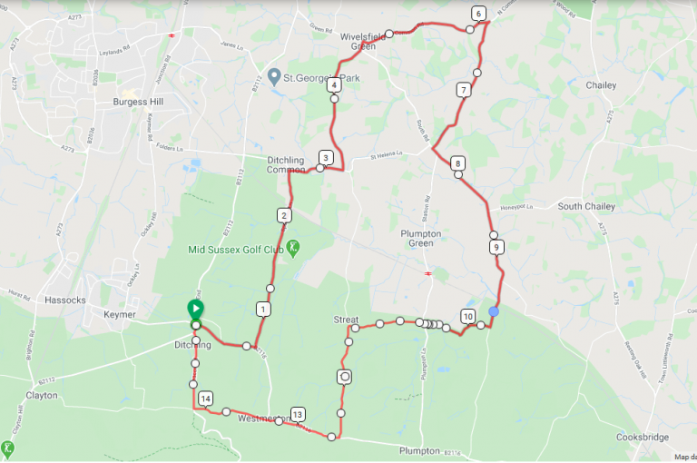 Ditchling Villages Circular Ride - Cycling Labs