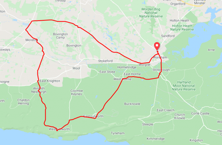 Wareham / Lulworth Loop In The Purbecks - Cycling Labs