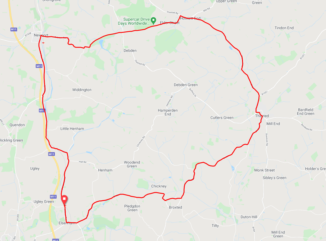 Elsenham, Thaxted and Newport Circular Ride - Cycling Labs
